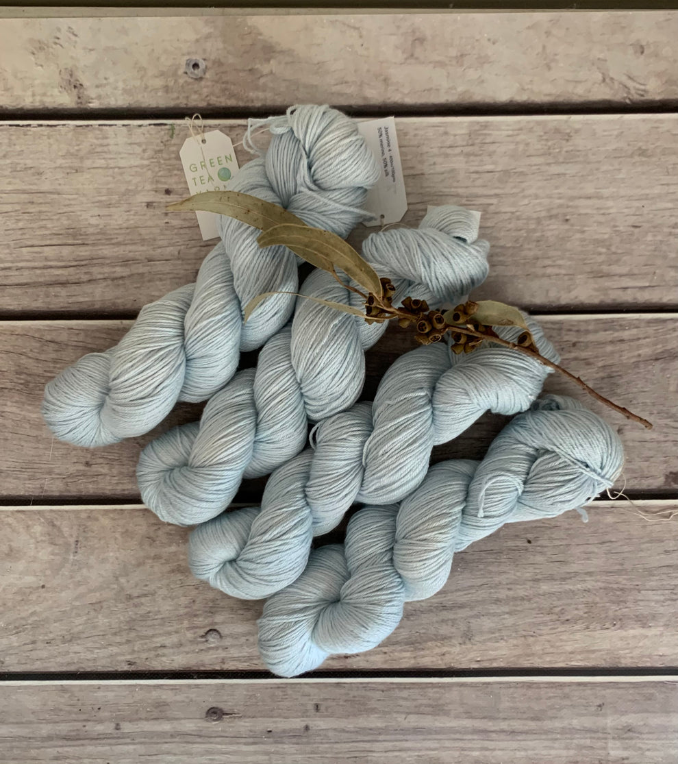 Ice Blue - 4ply/fingering - silk and merino yarn - Jasmine 4 – Green ...